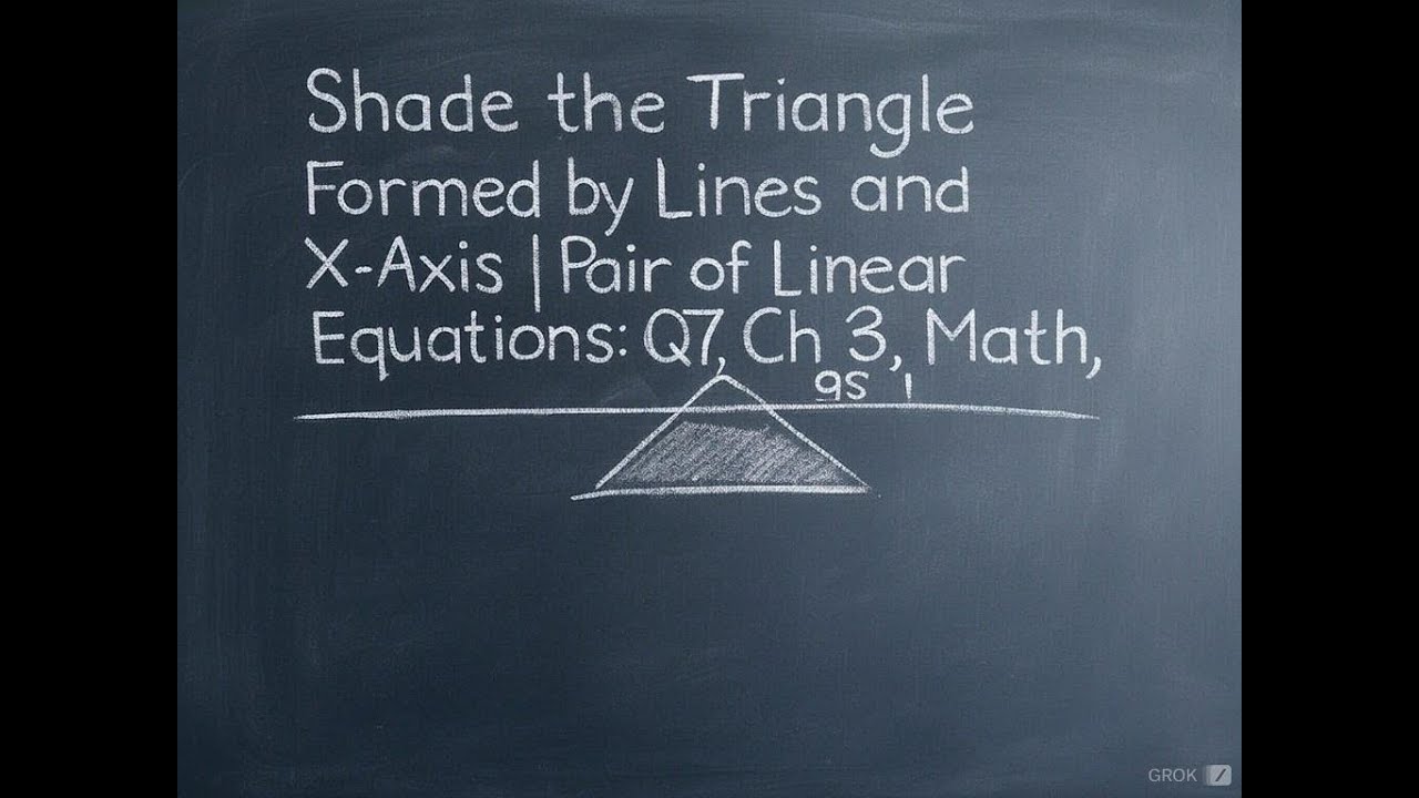 S19,Shade the triangle formed by lines and x axis| pair of linear ...