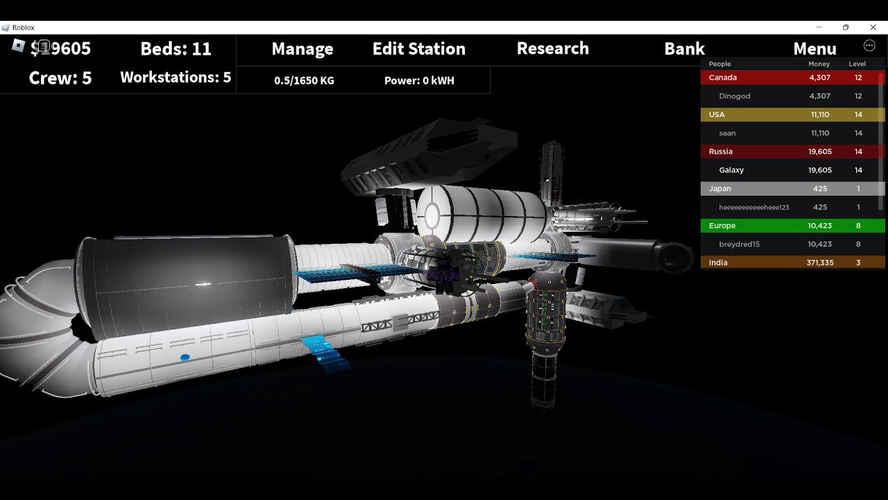 ROBLOX SPACE STATION INFINITY START - YouTube