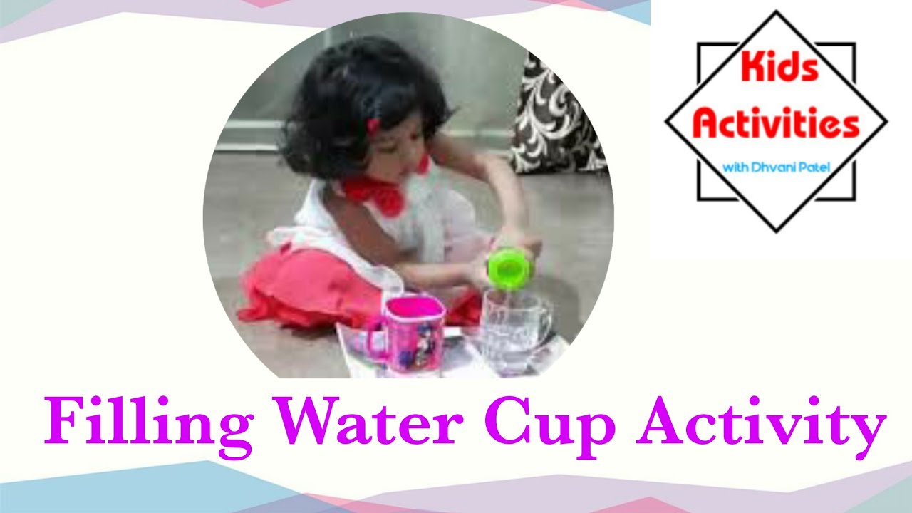 Filling Water Cups | Activity at Home for Playgroup Kids | #Preschool # ...