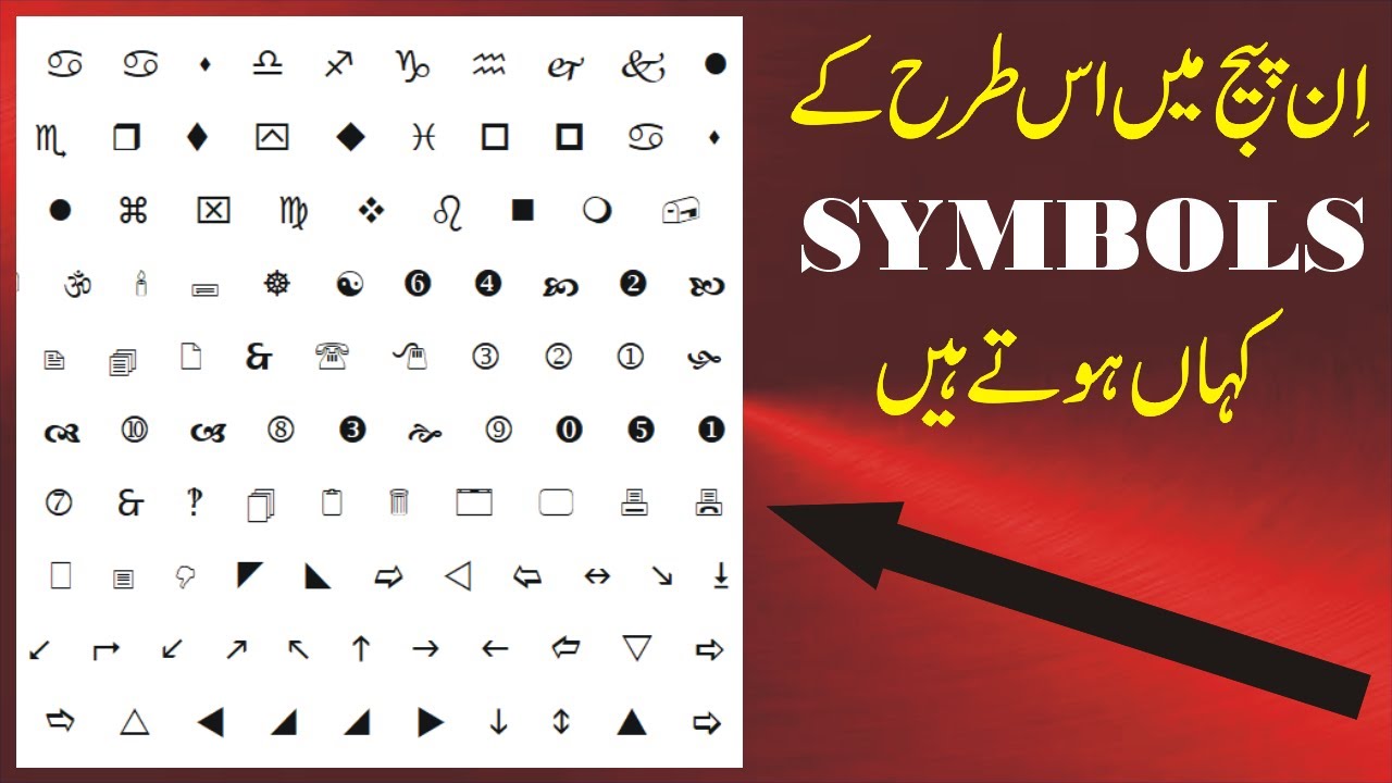 Inpage Urdu Symbols | Inpage Tutorial | How to use Symbols in Inpage ...