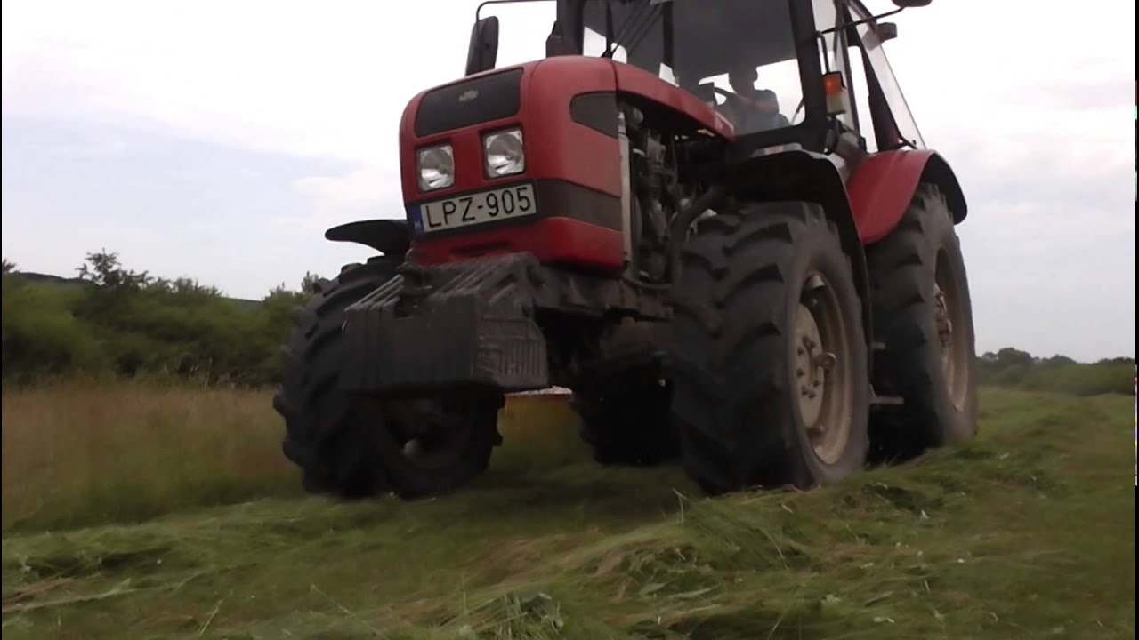 Belarus MTZ 952.3! Kaszálás 2014! - YouTube