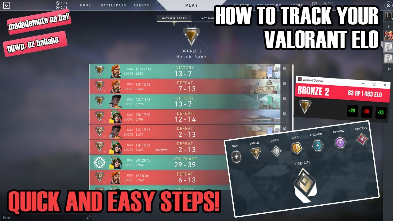 HOW TO TRACK YOUR VALORANT ELO (TAGLISH VERSION) | Mark J - YouTube
