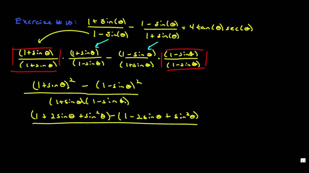 Proving Complex Identities Exercise 3 20121081 - YouTube