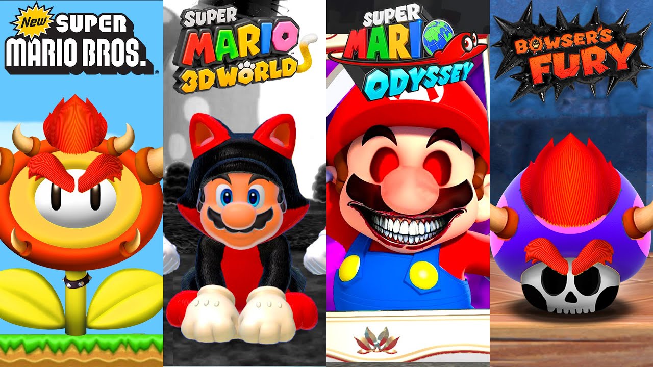 All Evil Mario Power-Ups in Super Mario Bros. Games! (NSMBW, Odyssey ...