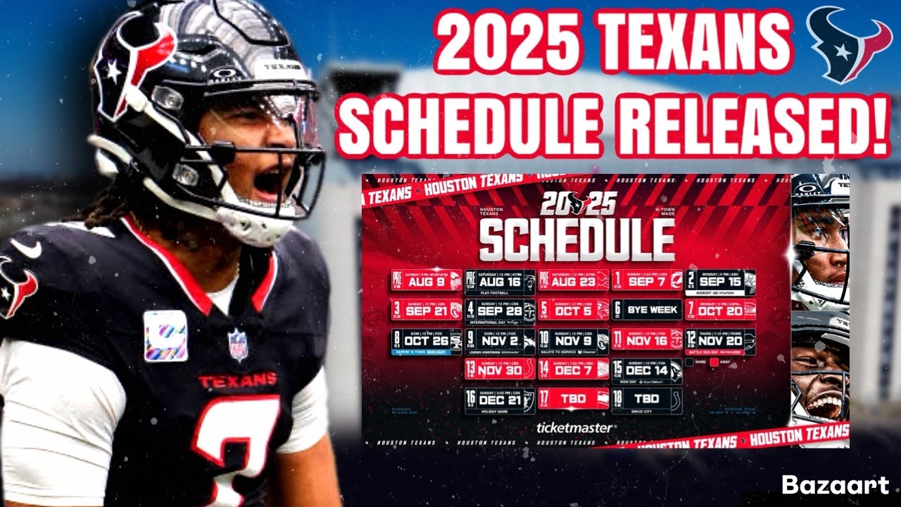 Full 2025 Houston Texans Schedule Reaction + Predictions - YouTube