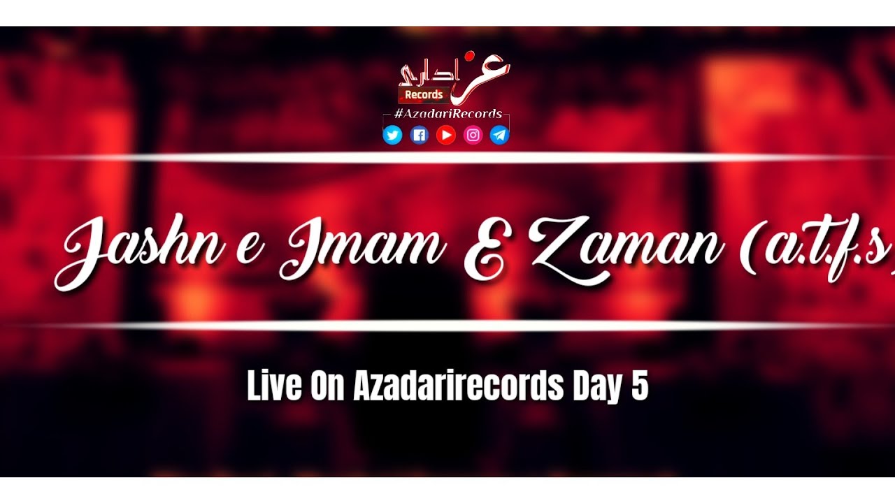 ⏺Live | Jashn e Wali e Asr (a.t.f.s) | Mo. Wasi Khan (shb) | Ali Akbar ...