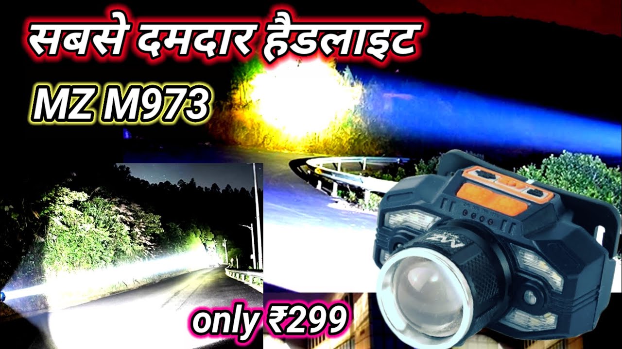 MZ M963 Headlight Unboxing & Review/MZ Zooming Torch/MZ powerfull Torch ...
