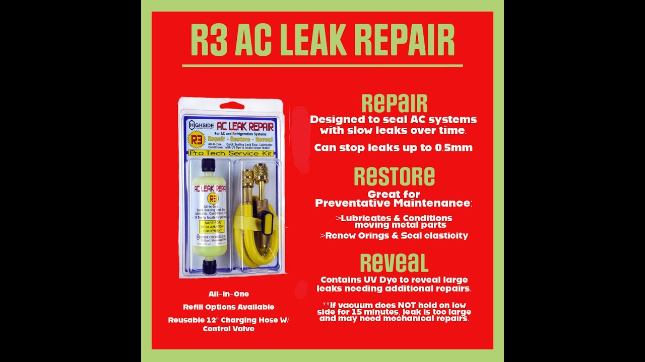 R3 AC Leak Repair Technician Install Demo - YouTube