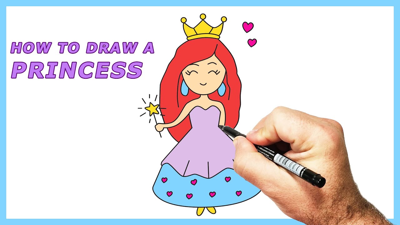 HOW TO DRAW A PRINCESS EASY STEP´BY STEP - YouTube