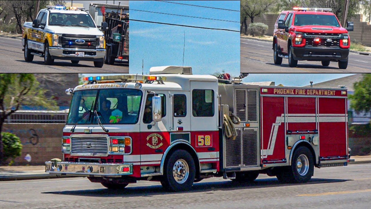 PHXFD. Engine 58 , Battalion 3 & Glendale Fire Dept. Battalion 151 ...
