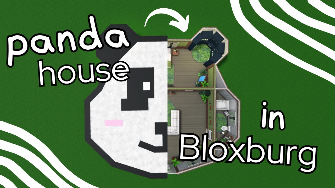 I built a PANDA shaped HOUSE in BLOXBURG - YouTube