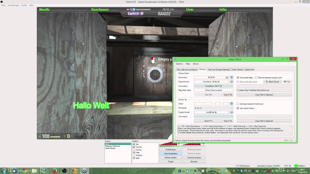 OBS Intensiv Tutorial Teil 2: Snaz & Snip Deutsch German by Raigee ...