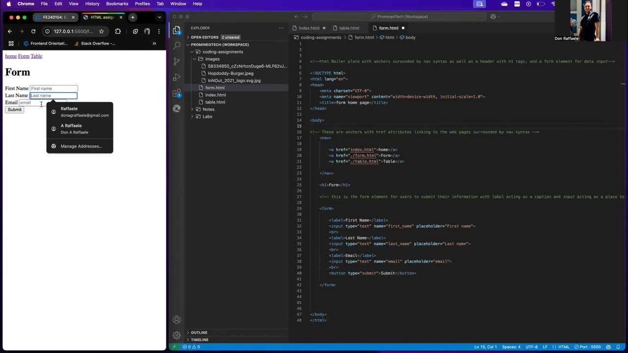 HTML assignment - YouTube