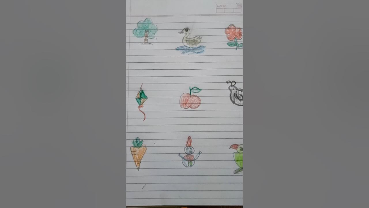 How to draw easy and pretty pictures using numbers 1to9👍#drawing #1to9 ...