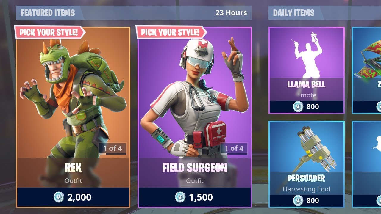 REX & MEDIC SKINS (Fortnite Item Shop 22nd January) - YouTube