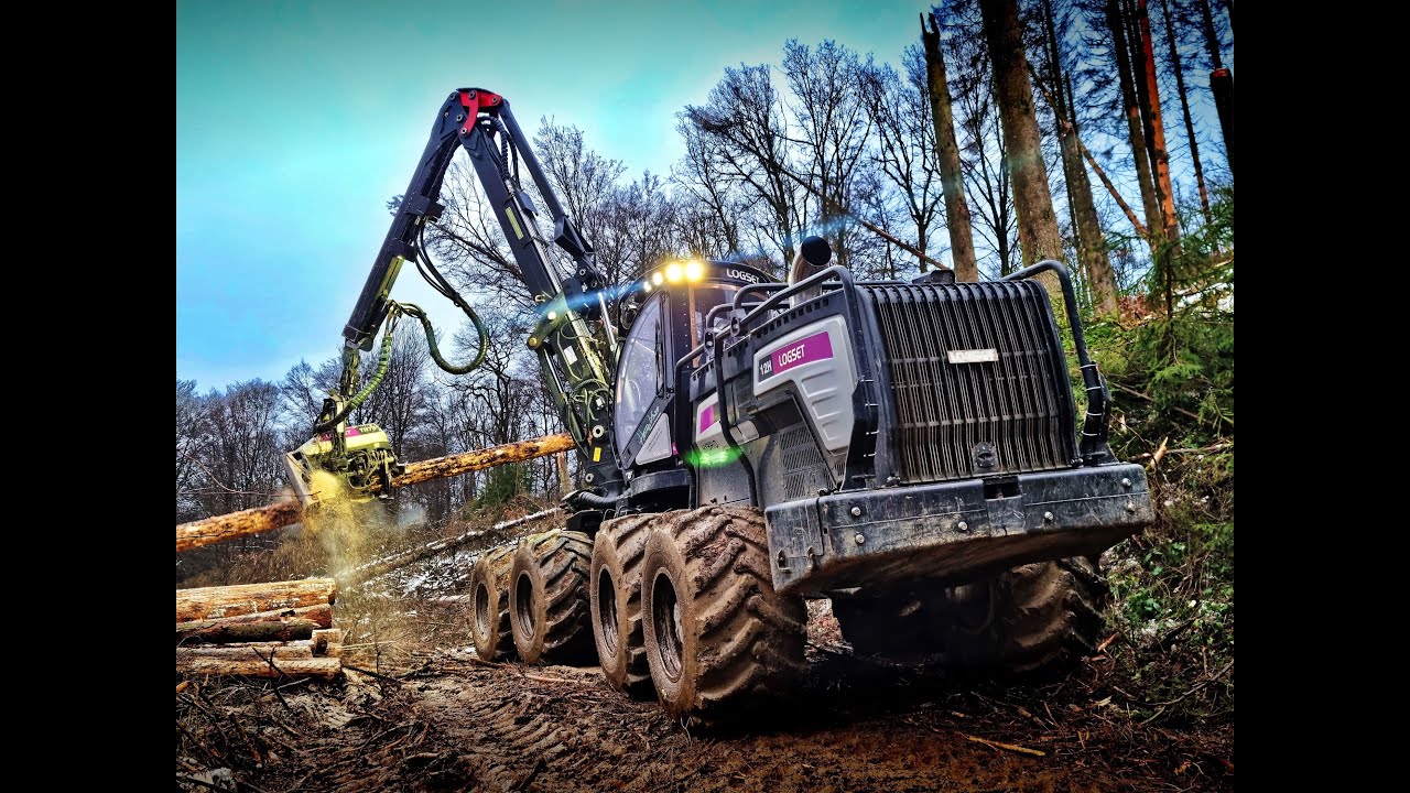 🌲*Biggest Logset* • Logset 12H GTE Hybrid • 510PS • Harvester in Action • Forstbetrieb Kinze🌲 ...