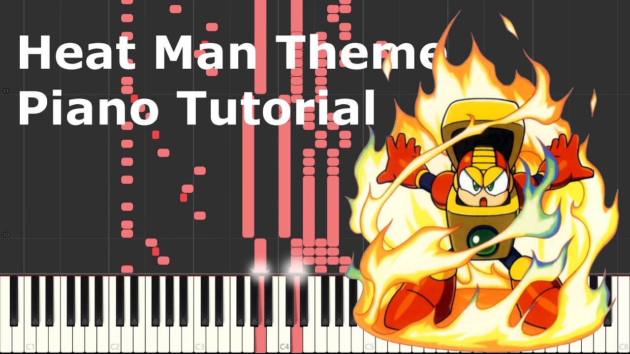 (Mega Man 2) Heat Man Theme Piano Synthesia - YouTube