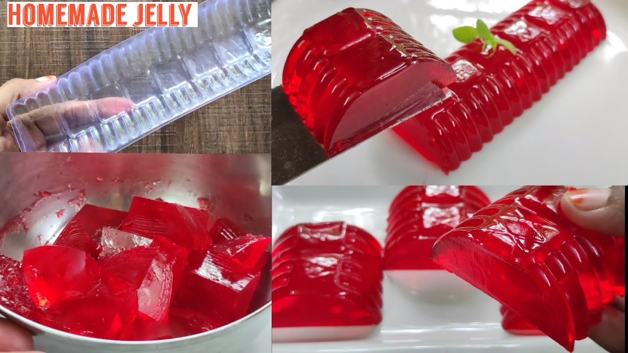 Beautiful looking jelly using biscuit base | Homemade Agar Agar jelly ...