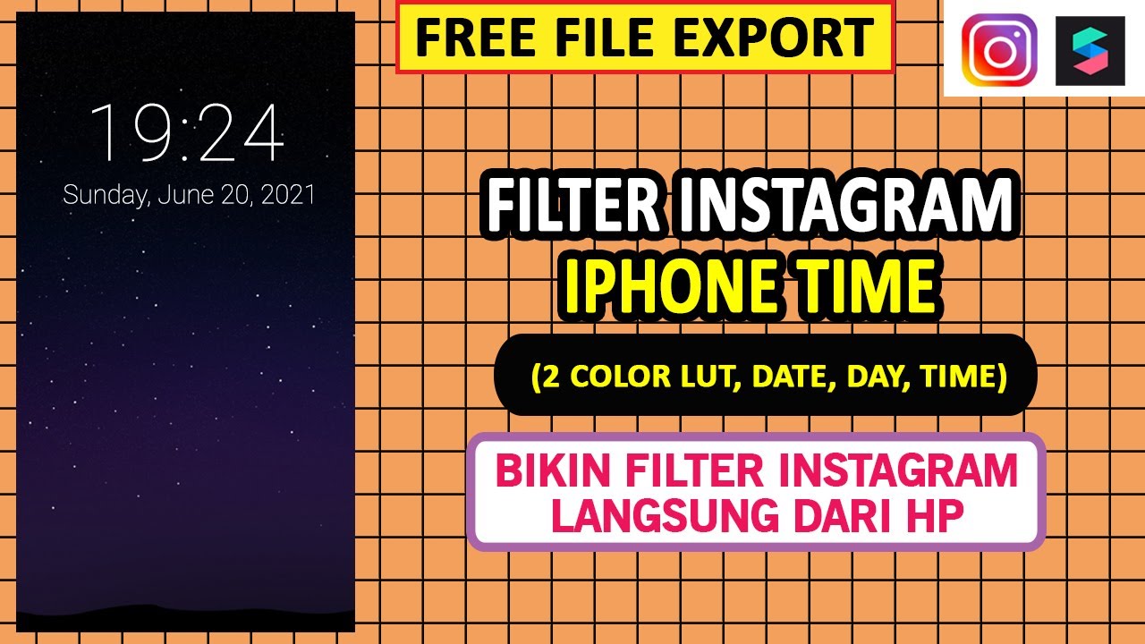 FILTER INSTAGRAM IPHONE TIME (FREE FILE EXPORT SPARK AR) - YouTube