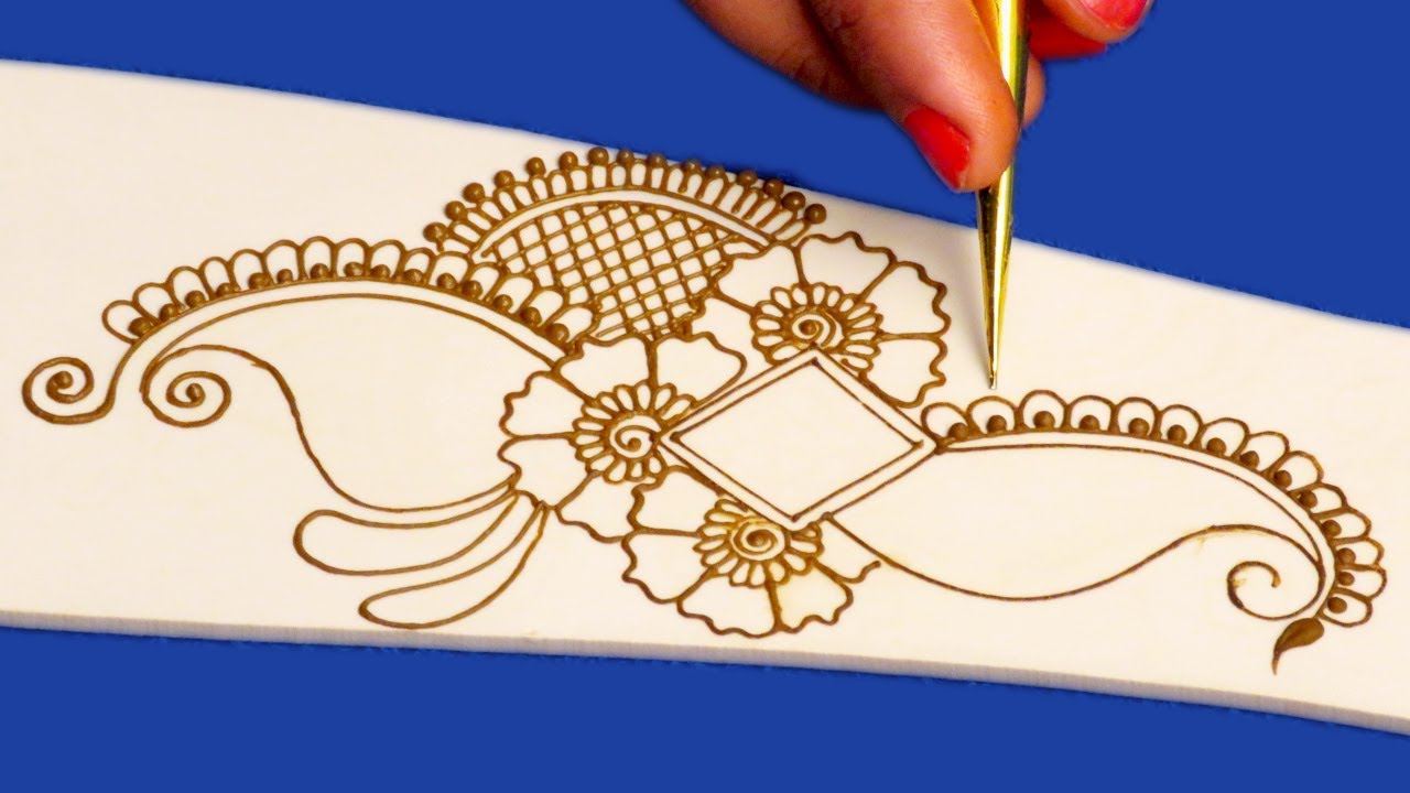 मिरर वर्क टेक्निक वाली मेहँदी लगाना सीखें Mirror Work Technique Mehndi ...