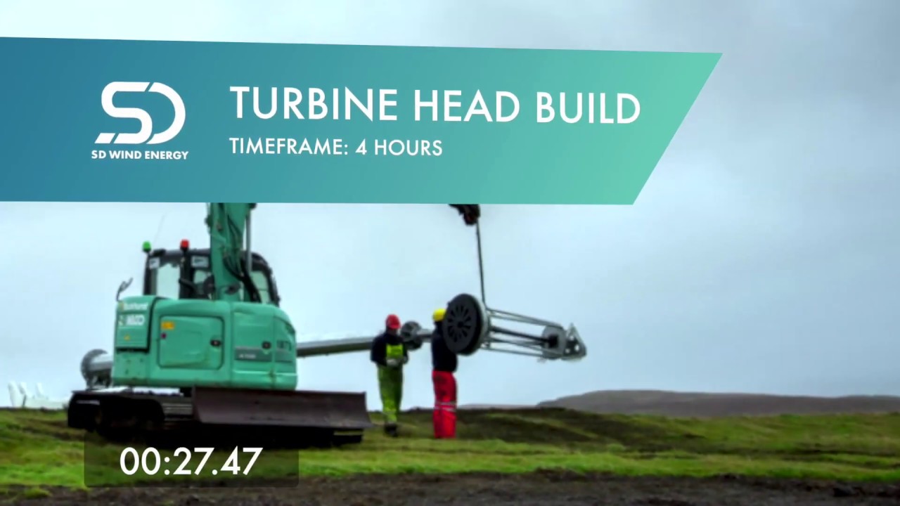 SD Wind Energy - Wind Turbine Assembly Timelapse - YouTube