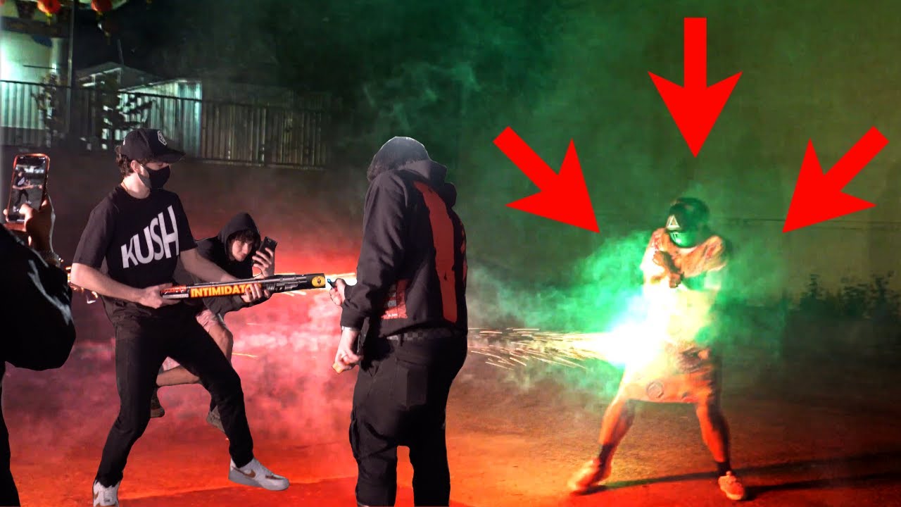 KUSH PAPI SHOT ME WITH THE WORLDS LARGEST ROMAN CANDLE - YouTube