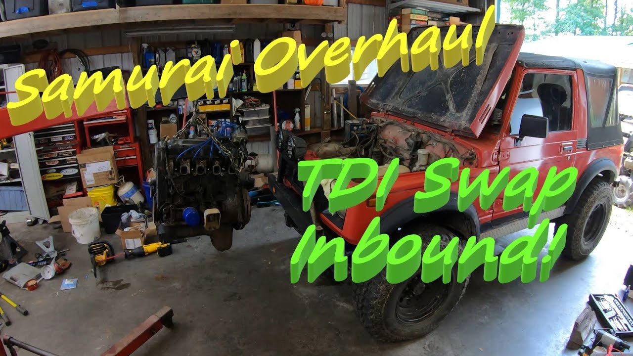 Samurai Overhaul Part 9 - 1.9 TDI Swap Time! - VW Turbo Diesel - Engine ...