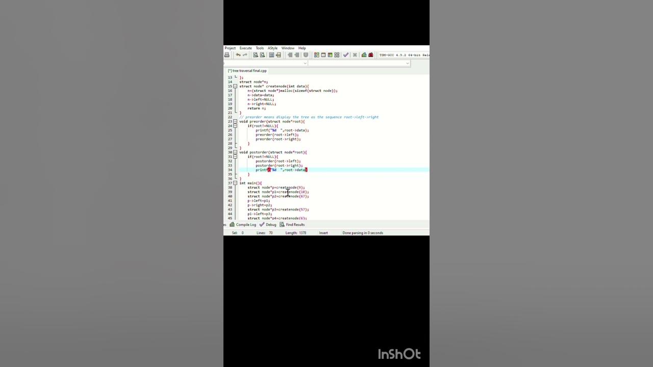 #151 Write a code for Display Binary Search Tree As Postorder #datastructures - YouTube