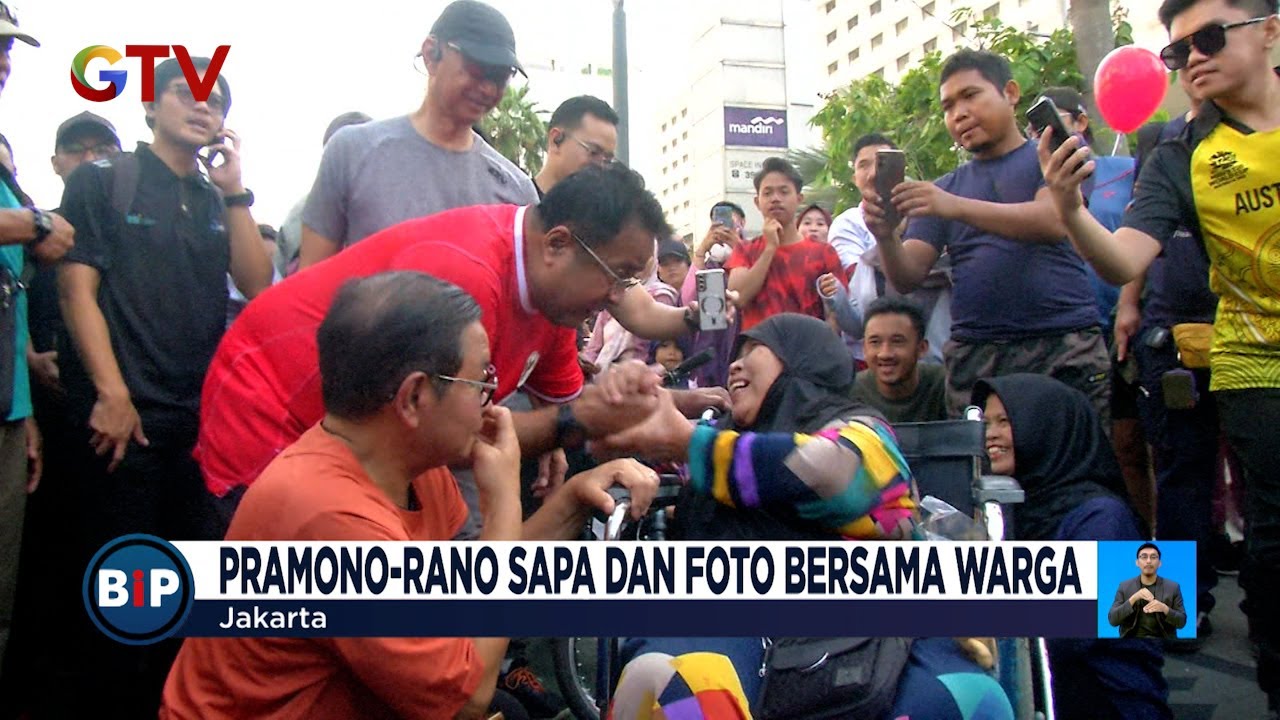Pramono Anung dan Rano Karno Sapa Warga di CFD - BIP 09/09 - YouTube