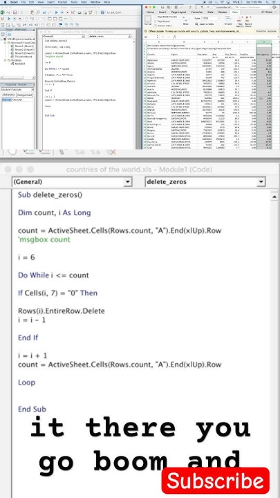 Delete Rows with Zeros and Blanks | Excel VBA Macro Tutorial - YouTube