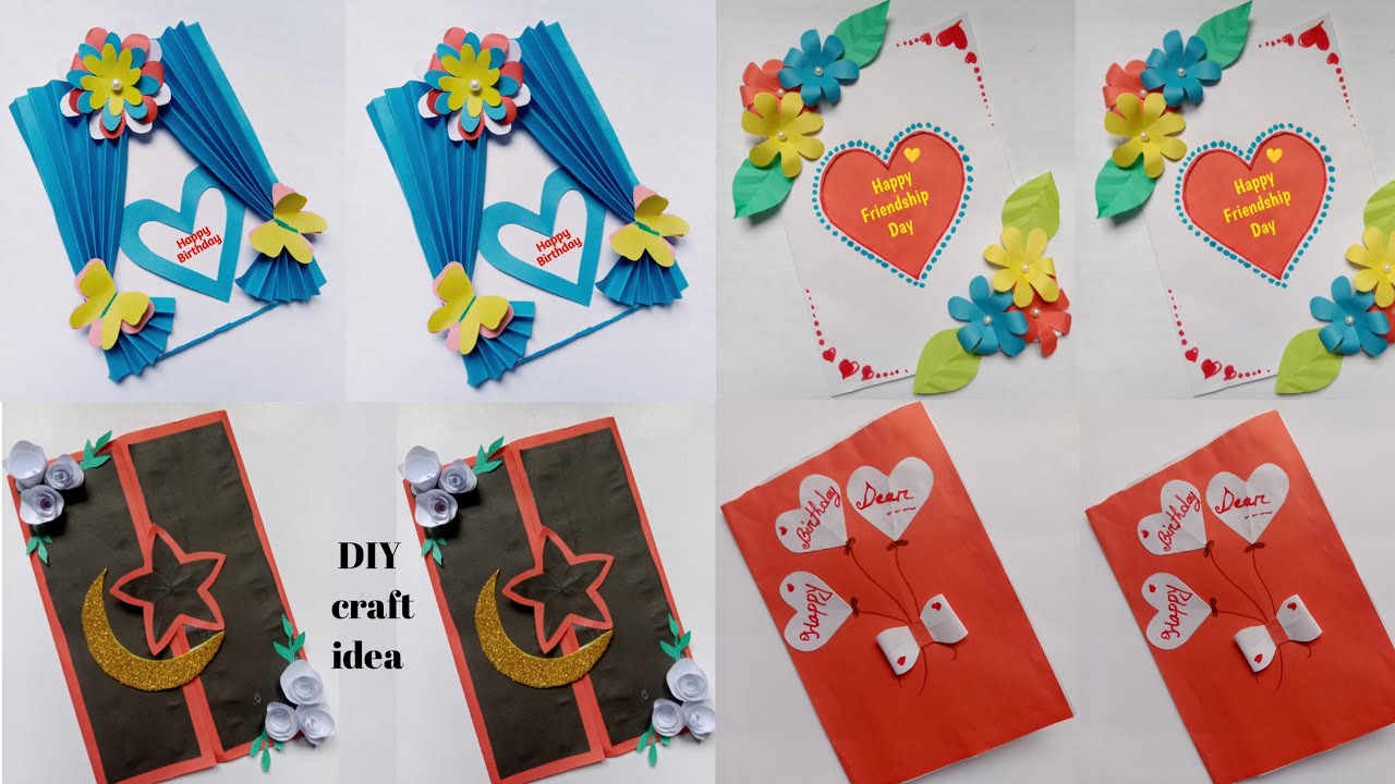 4 easy gift card making idea💘Homemade card💘Greeting card idea - YouTube