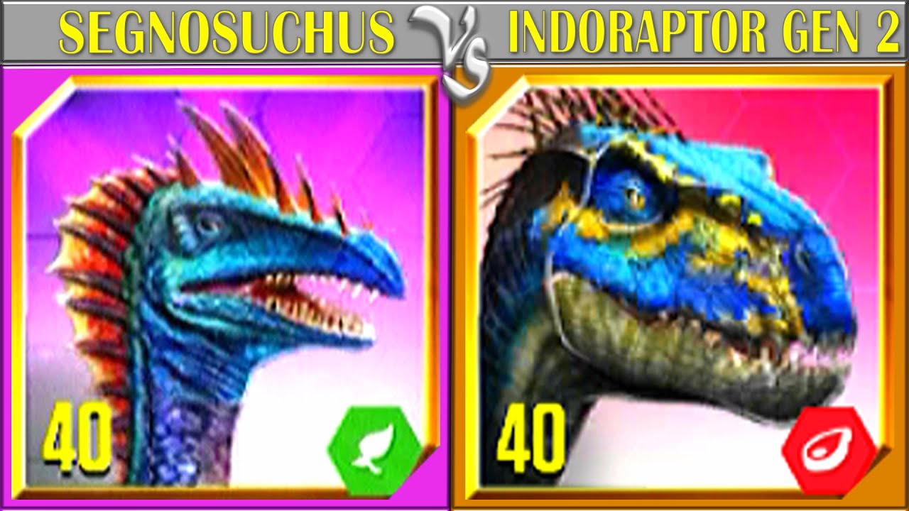 SEGNOSUCHUS VS INDORAPTOR GEN 2 Vs GORGOSUCHUS | JURASSIC WORLD THE ...