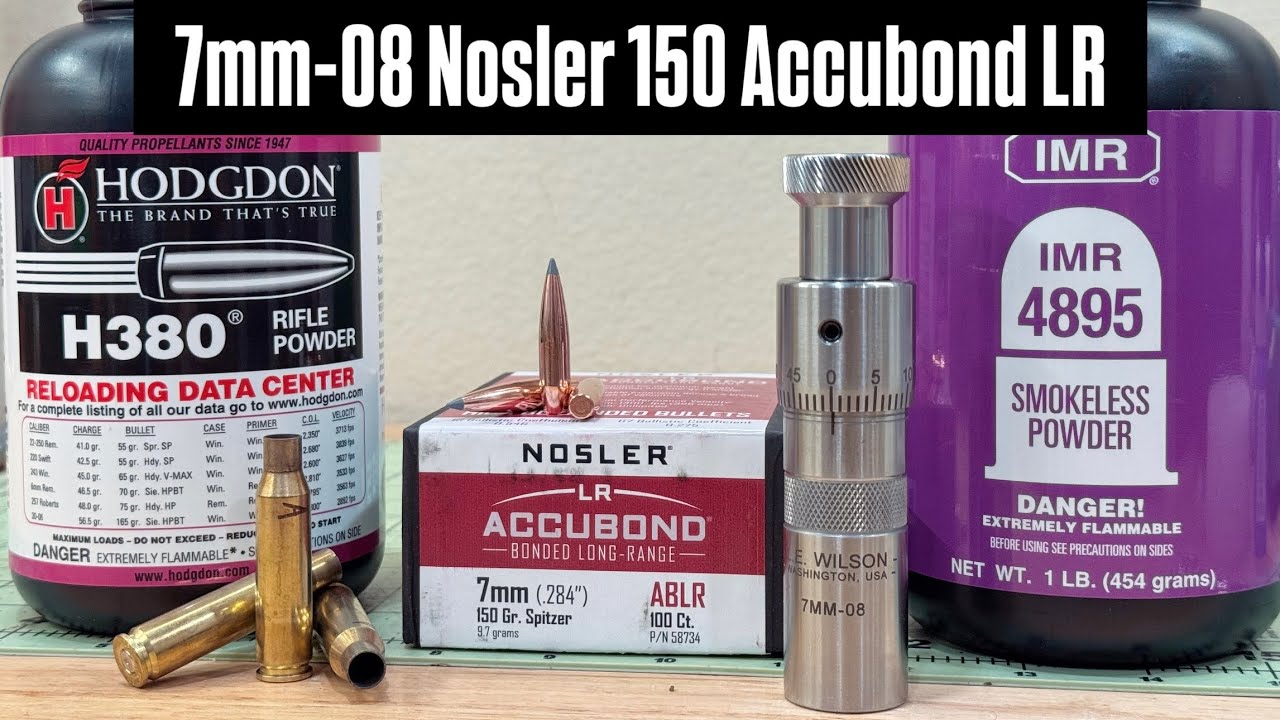 7mm-08 Nosler 150 Accubond LR - Reloading & Results! - YouTube
