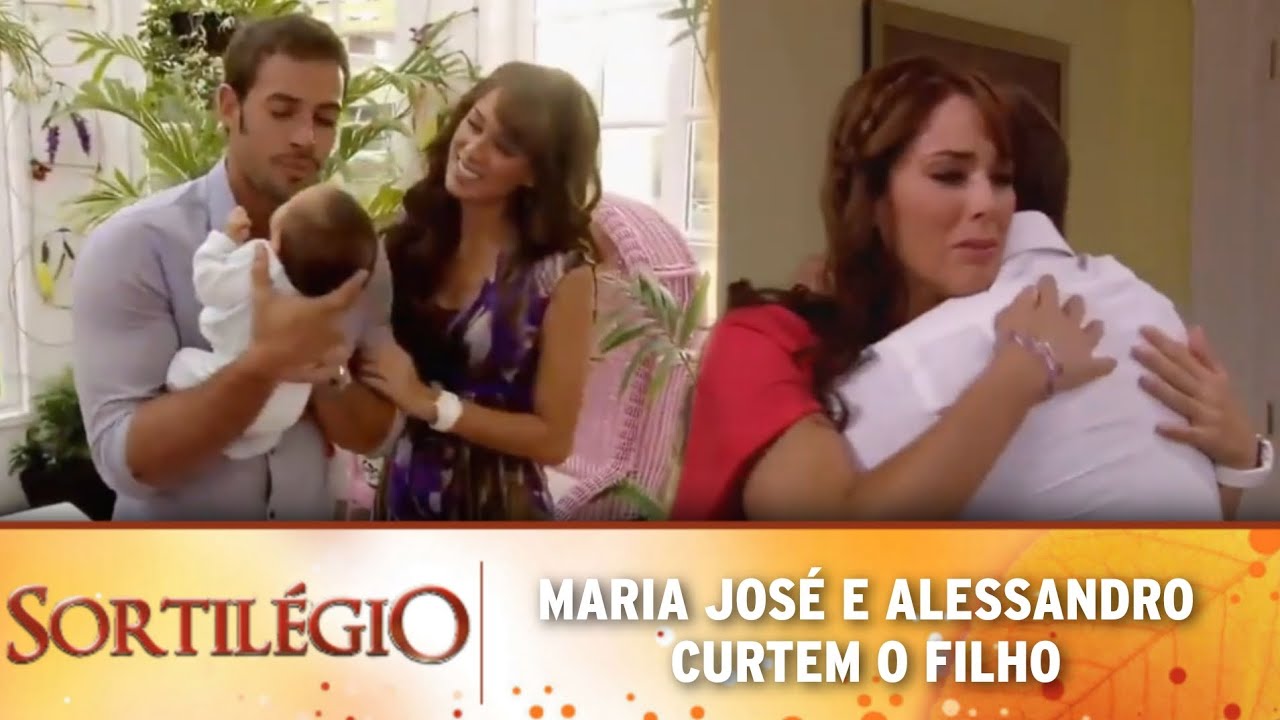 Sortilégio - Maria José e Alessandro curtem o filho juntos; Maria José ...