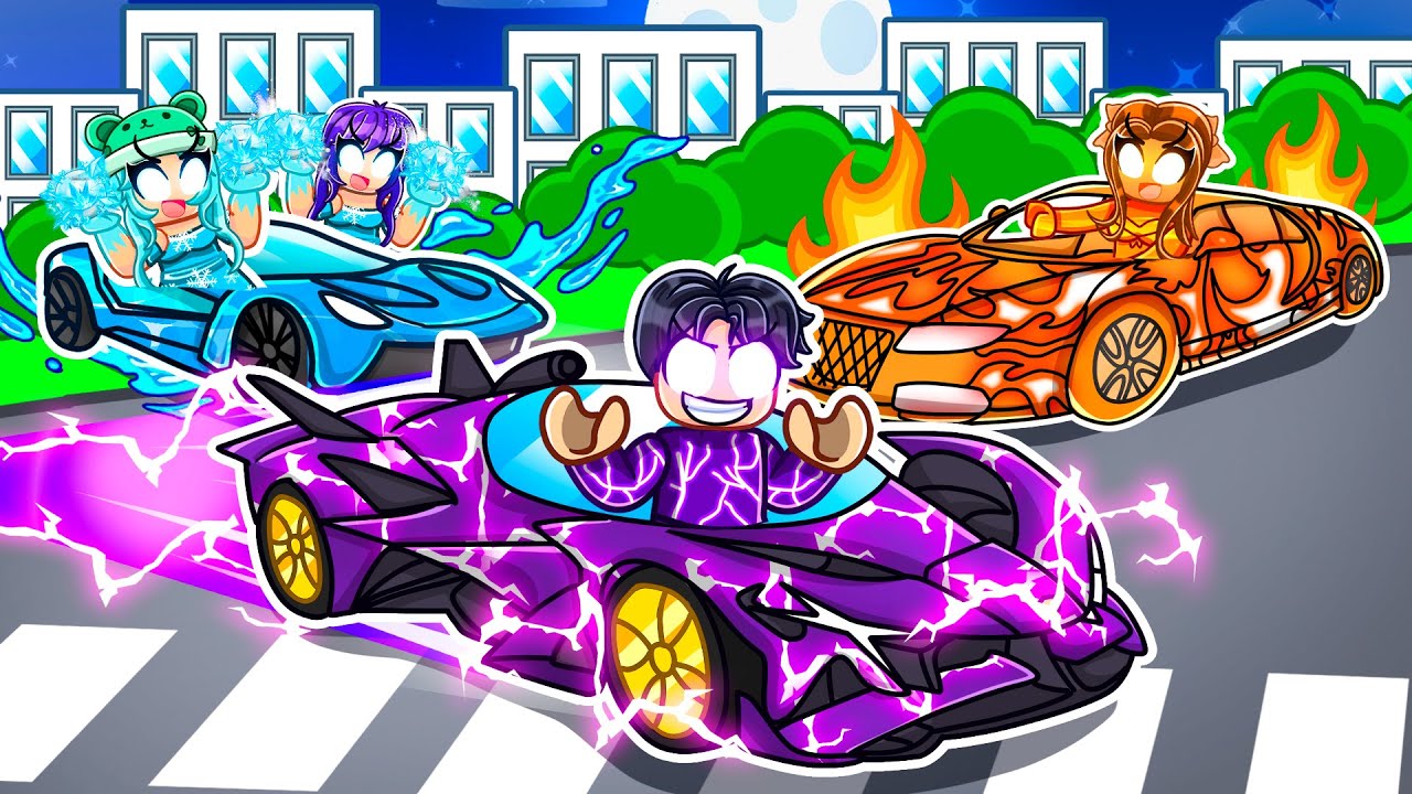 ELEMENTAL CAR SPEEDRUNNER vs ELEMENTAL HUNTERS In DRIVING EMPIRE ...