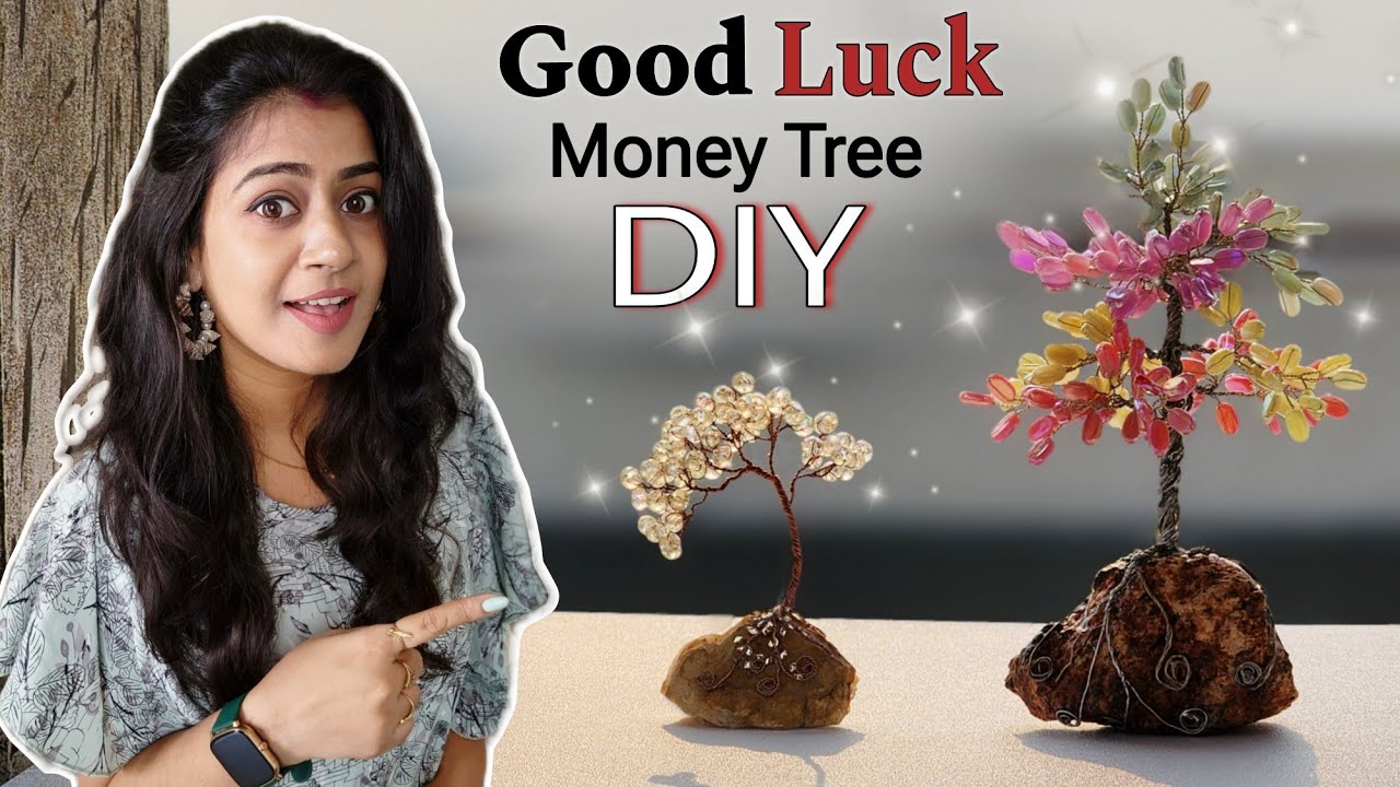 DIY🌈 🌳 Rainbow Tree of Life Good Luck Money Tree 💰 Crafts for Home ...