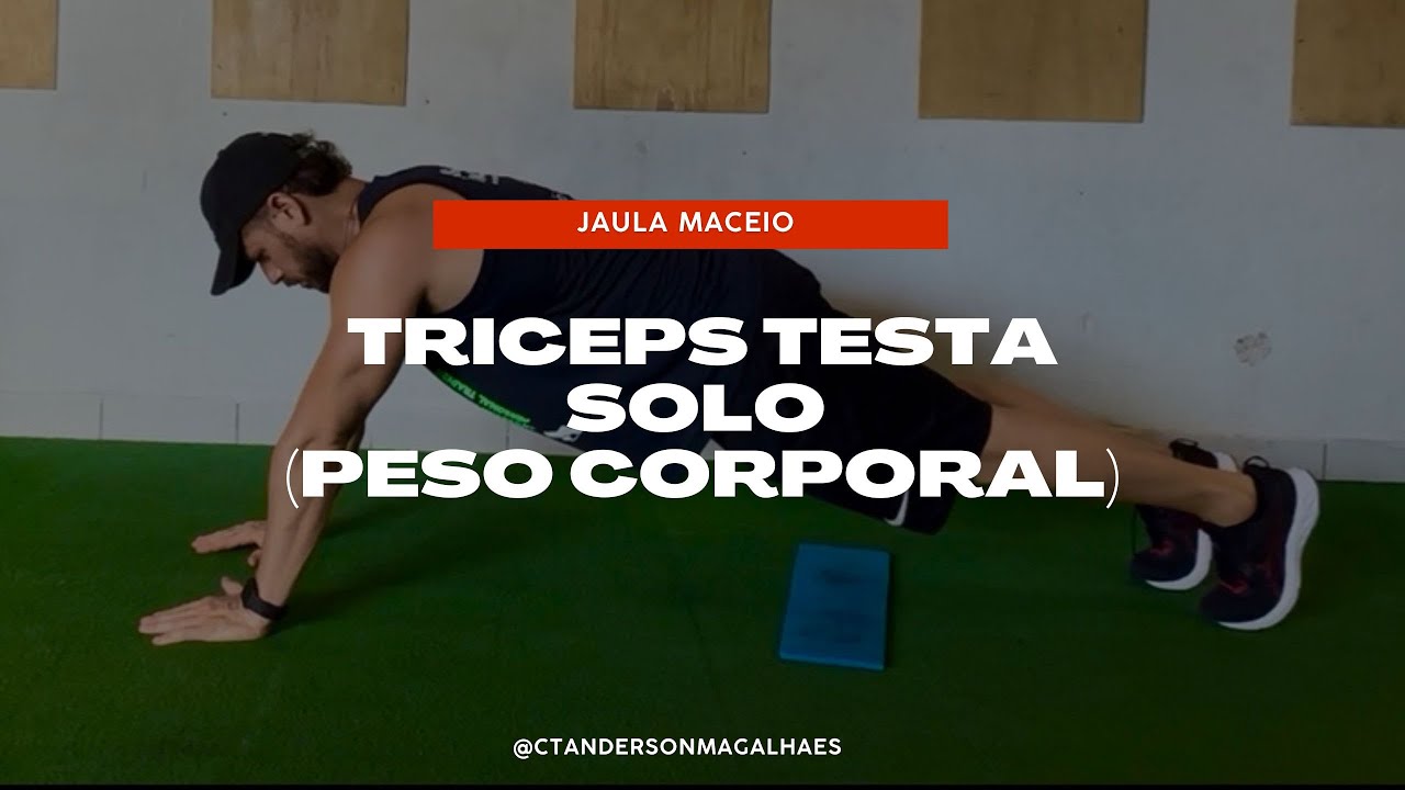 Triceps Testa Solo (Peso Corporal) - YouTube