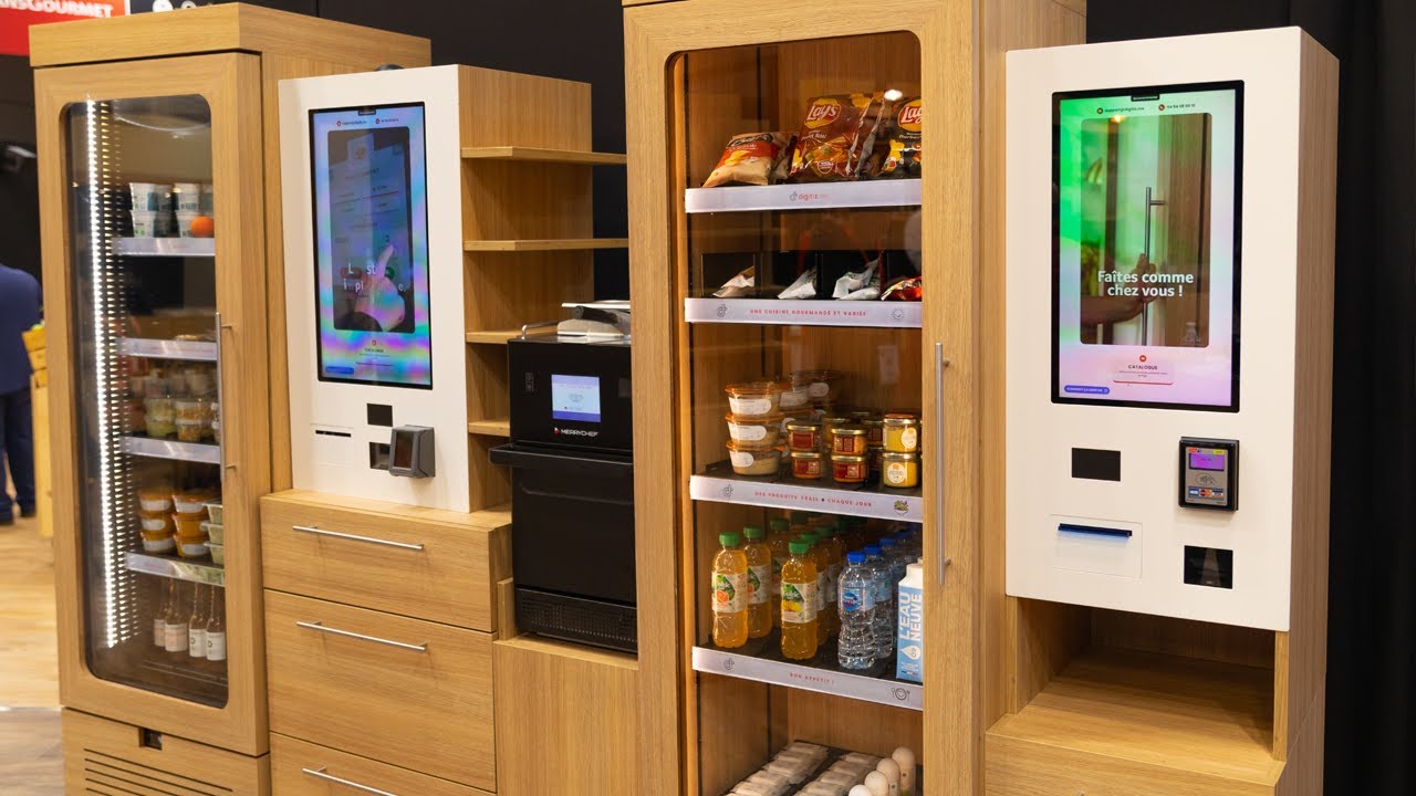 Les frigos et distributeurs connectés Smart Cuisine - YouTube