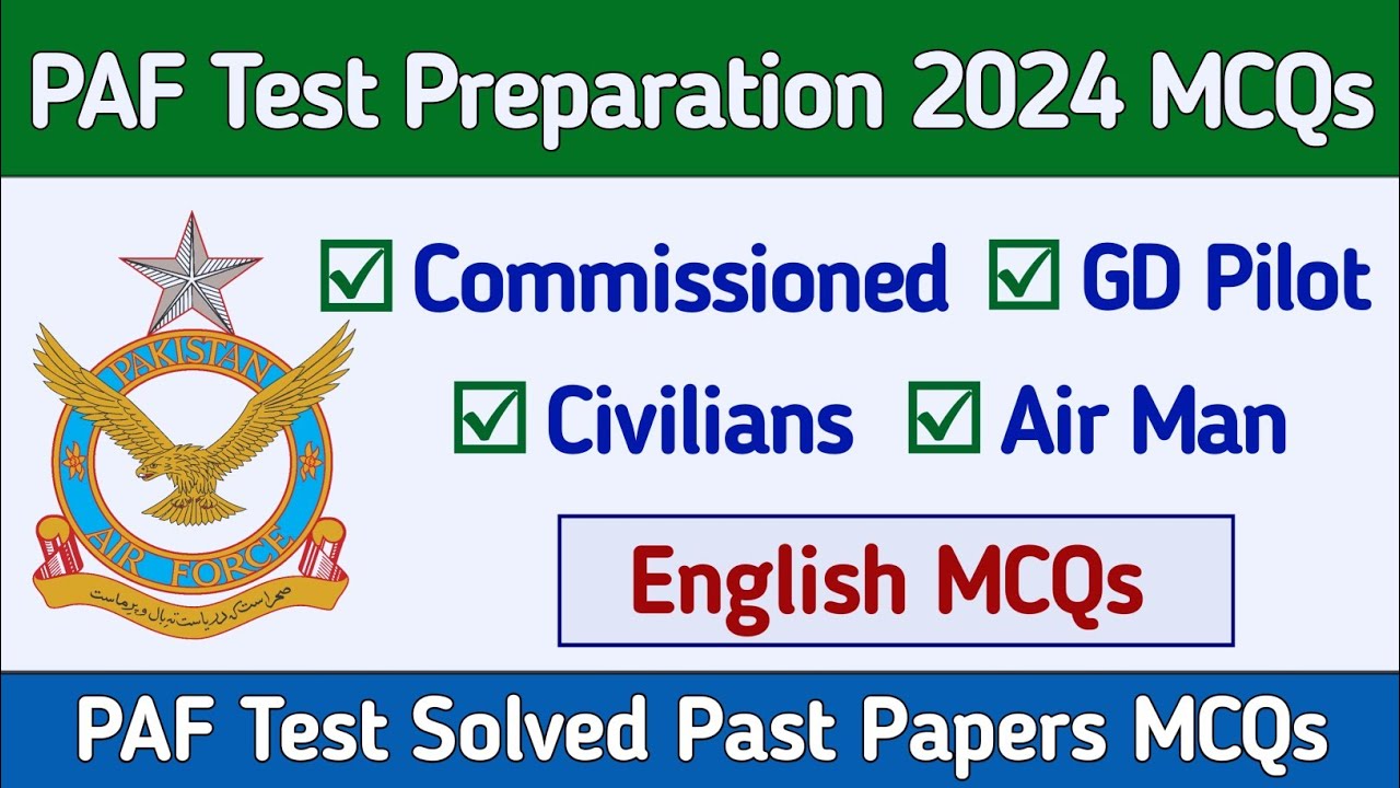 Paf test preparation 2024 English | PAF English test Past Papers | Paf ...