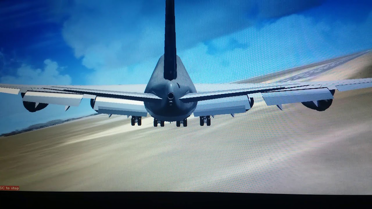 Raw footage* Boeing 747 side landing. #fsx #planes - YouTube