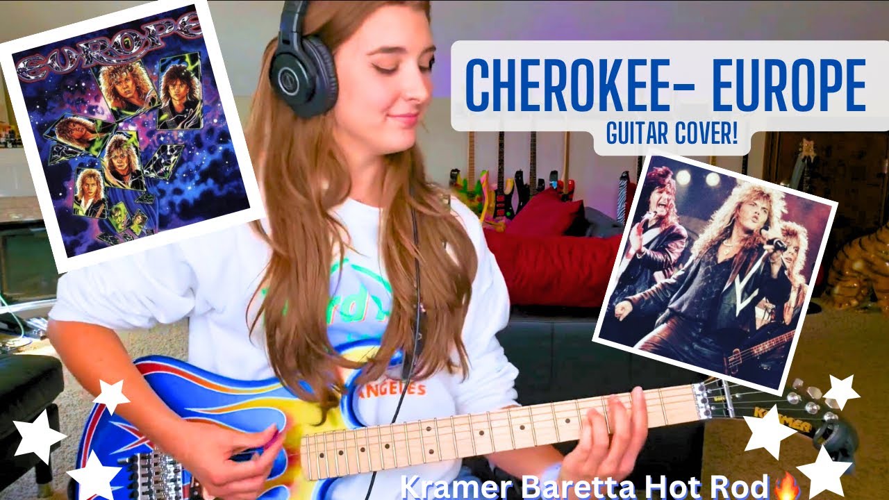 Cherokee- Europe Guitar Cover! Guitar by Emily @KramerGuitarsUSA ...