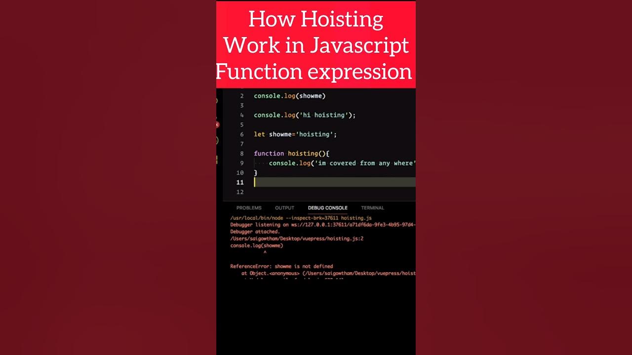 Hoisting example for interview questions | #mrtechbangalore #shots # ...