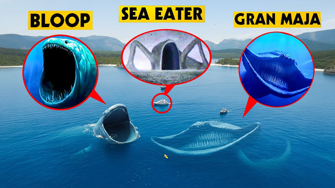DRONE catches BLOOP VS SEA EATER VS EL GRAN MAJA in REAL LIFE!! (BATTLE ...