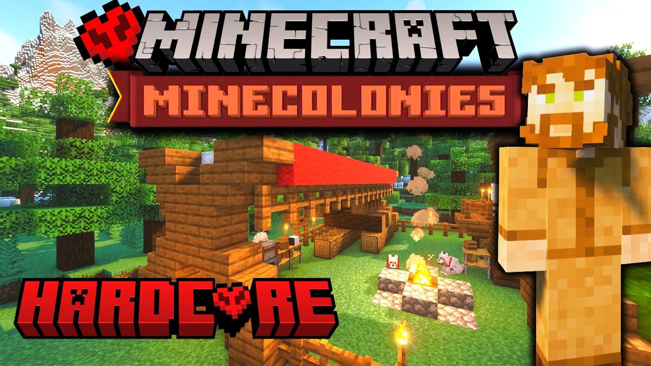 I Try to Survive 100 Days in Minecolonies | Hardcore Minecraft - YouTube