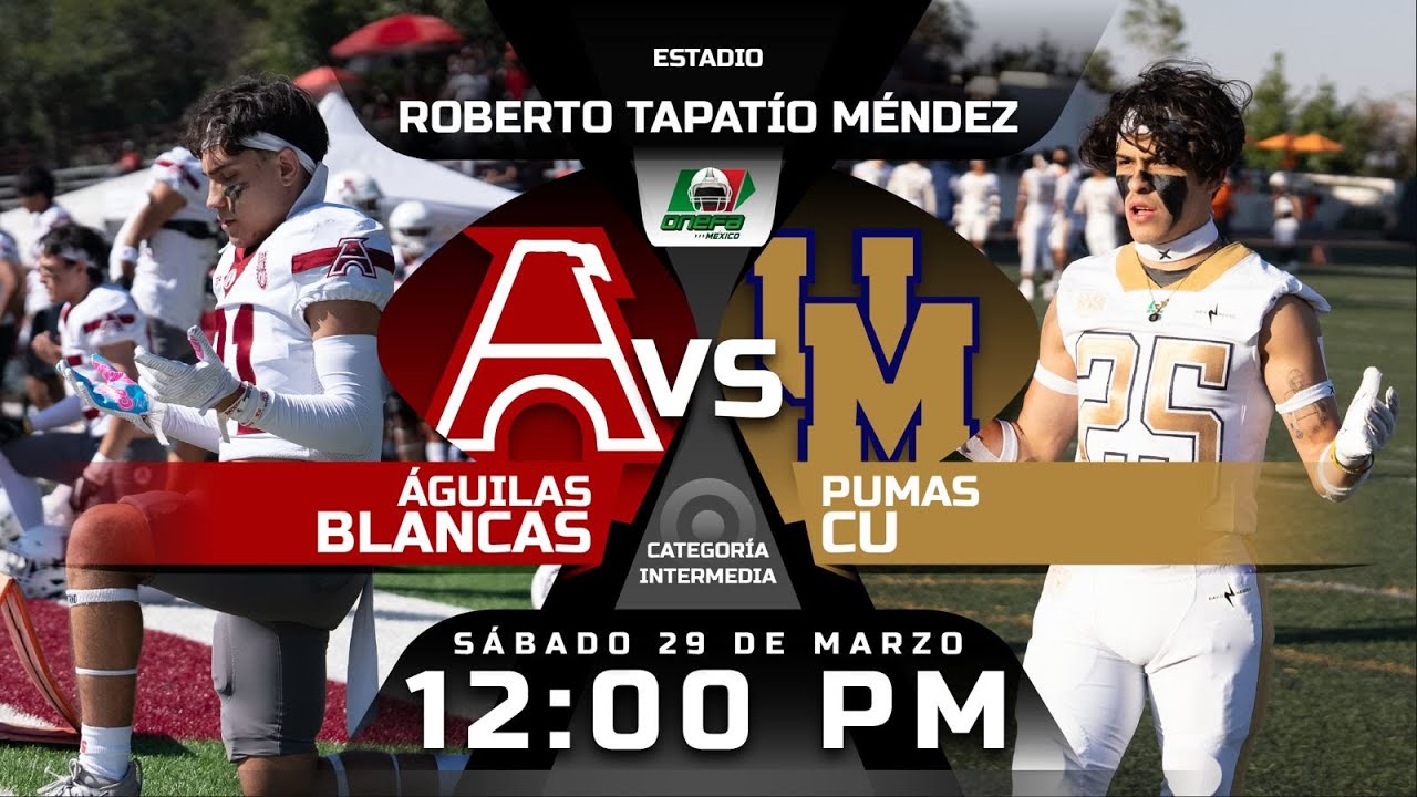 EN VIVO: ÁGUILAS BLANCAS vs PUMAS CU | Categoría INTERMEDIA ONEFA 2025 | MÁXIMO AVANCE - YouTube