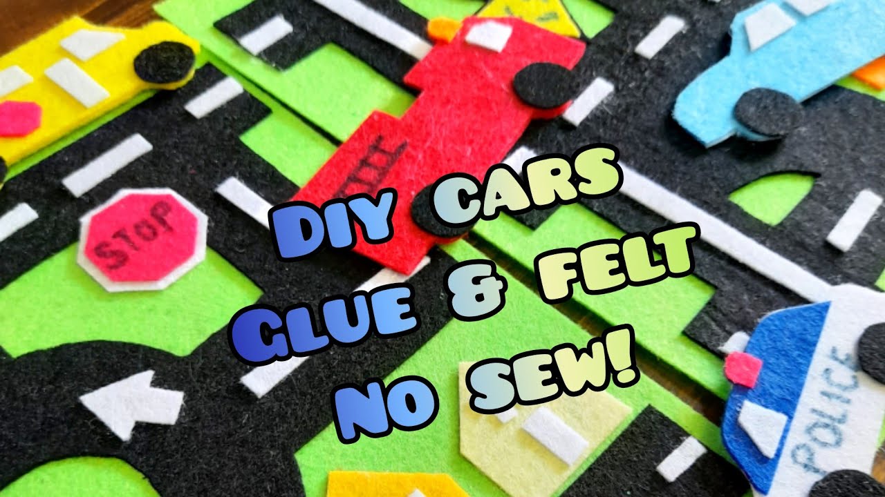 DIY Car Roads Handmade Activity Busy Book (No Sew) - YouTube