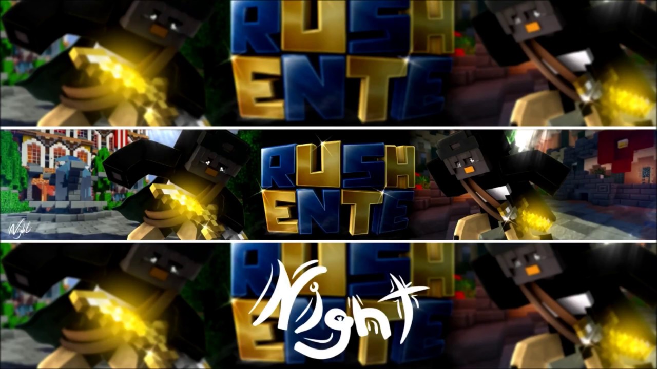 Night GFX | RushEnte Minecraft Banner Speedart [#005] - YouTube