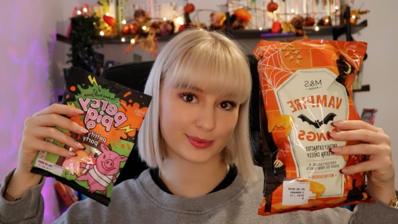 ASMR| M&S Halloween Mukbang & Taste test (UK) 🦇👻🐸🧛🏻 - YouTube
