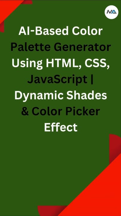 🎨 Build an AI-Based Color Palette Generator in 60 Seconds! ⏱️ (HTML, CSS, JavaScript) #shorts ...
