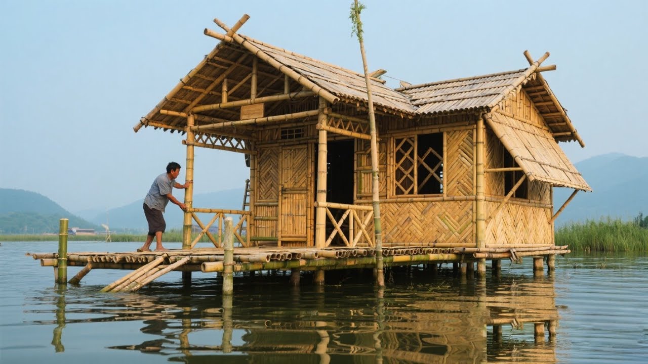 Man Challenges 3 Months To Build A Huge Movable Boathouse It's So ...